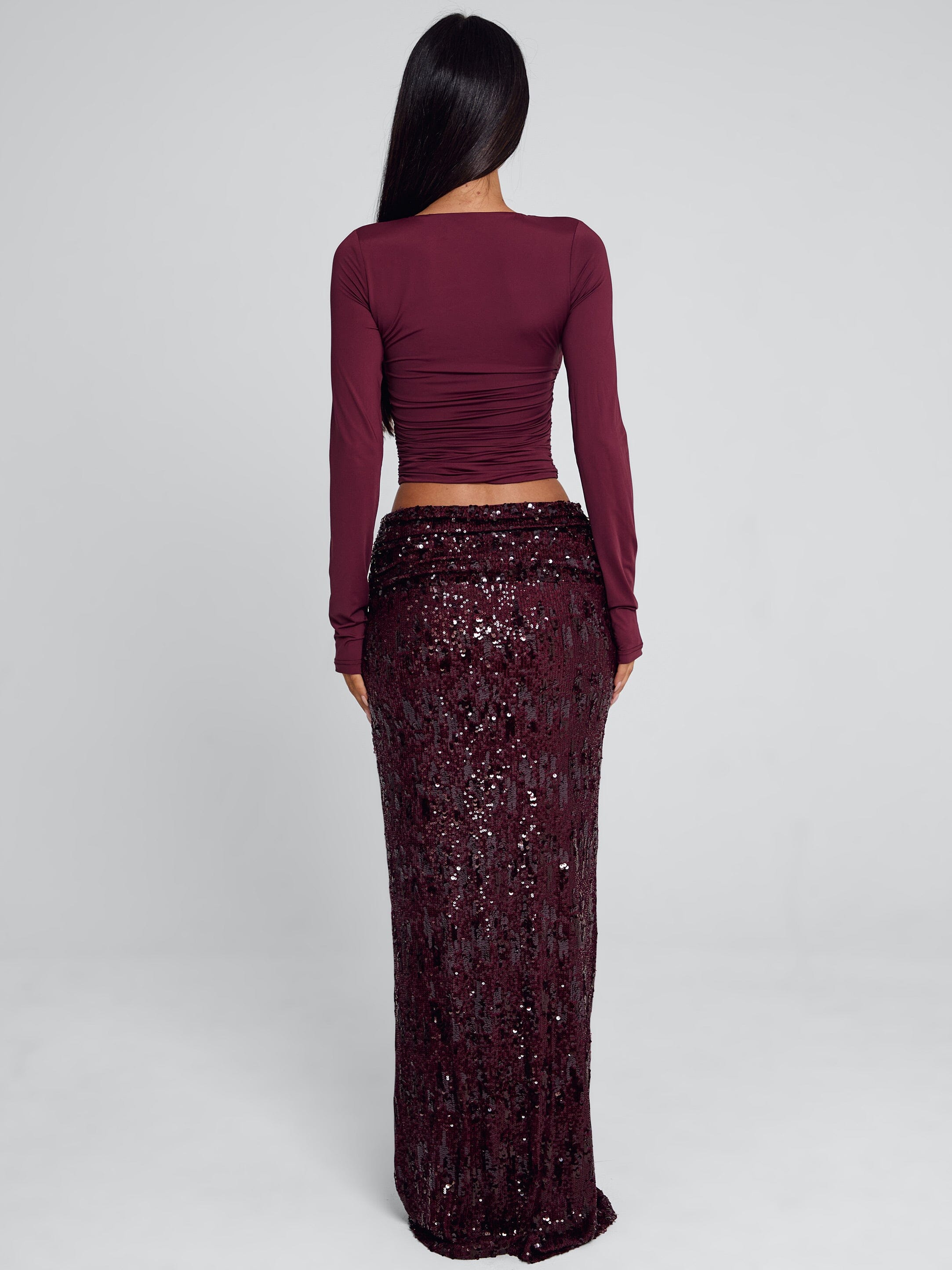 Isle Maxi Skirt Burgundy | Outcast US – Outcast USA