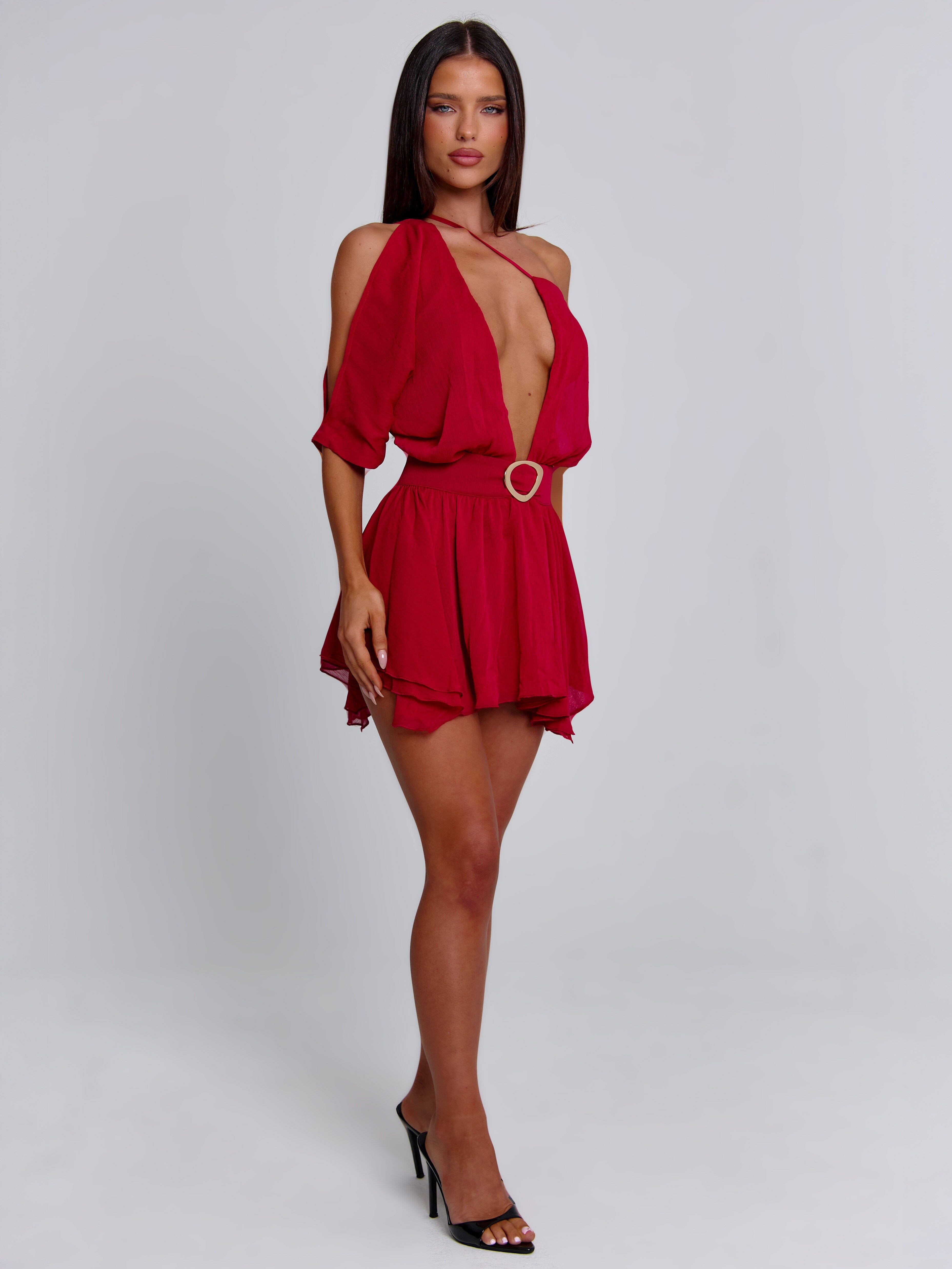 Erice Mini Dress Deep Red | Outcast US – Outcast USA