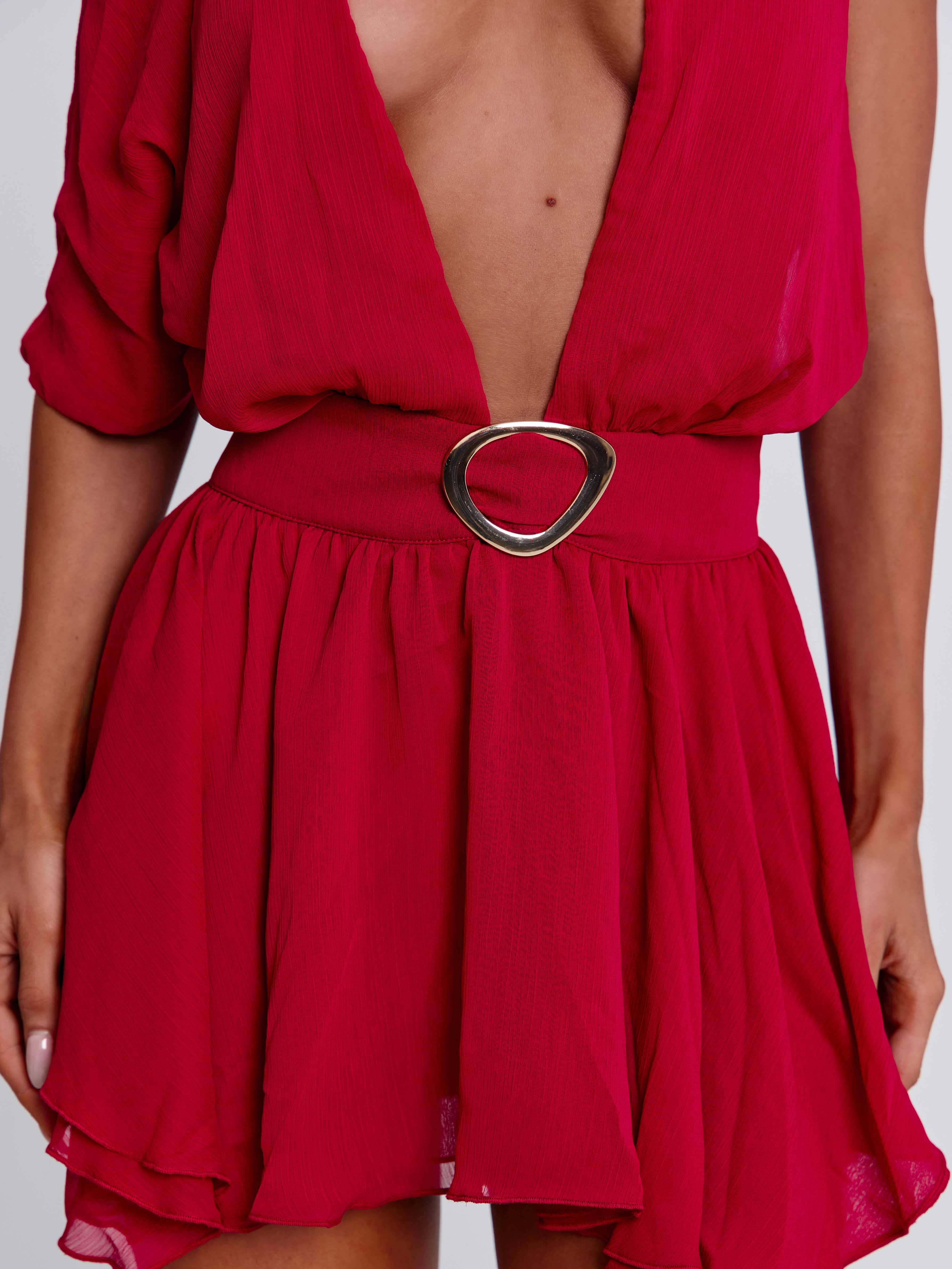Erice Mini Dress Deep Red | Outcast US – Outcast USA