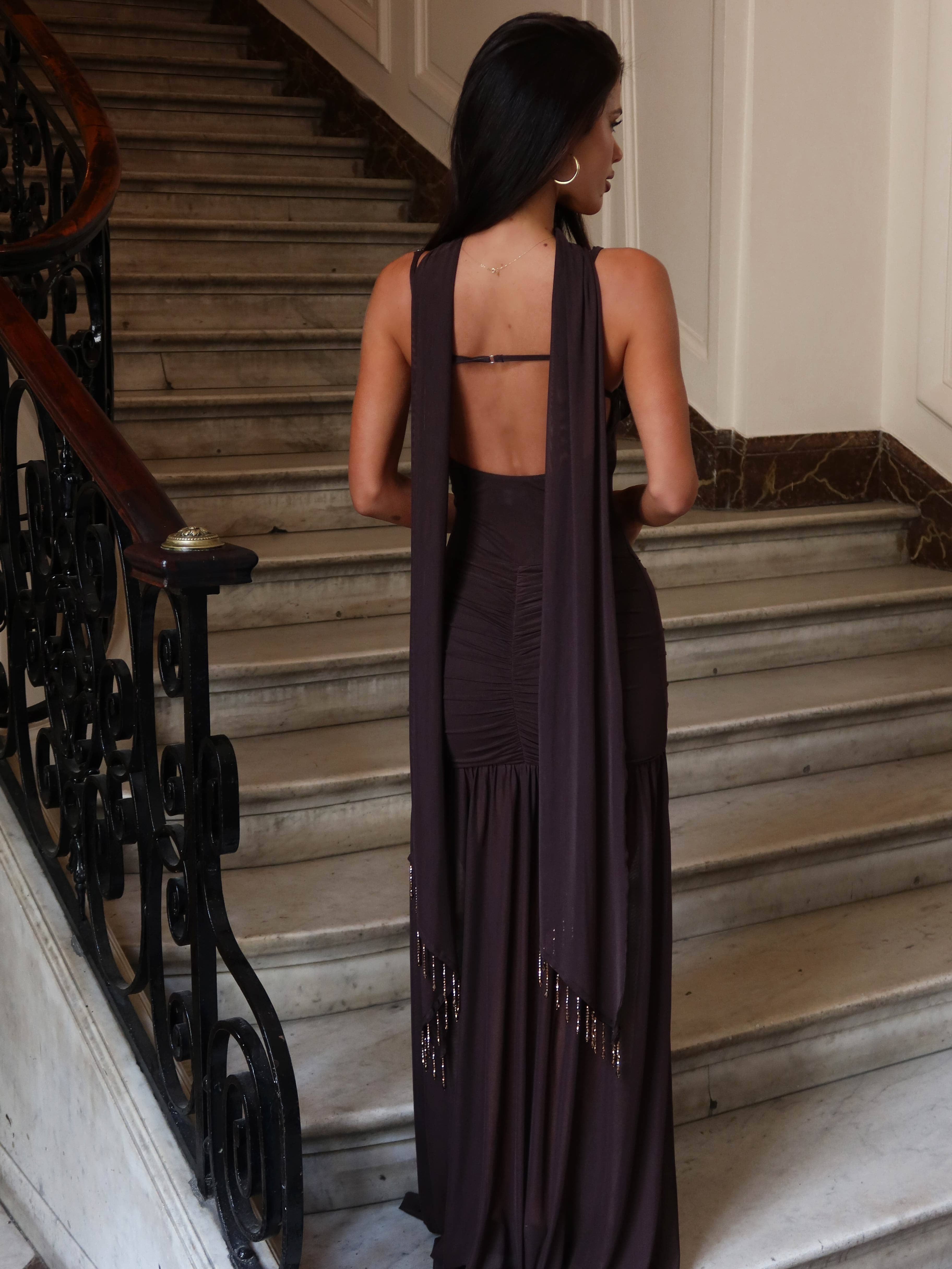 Ida Maxi Dress Chocolate | Outcast US – Outcast USA