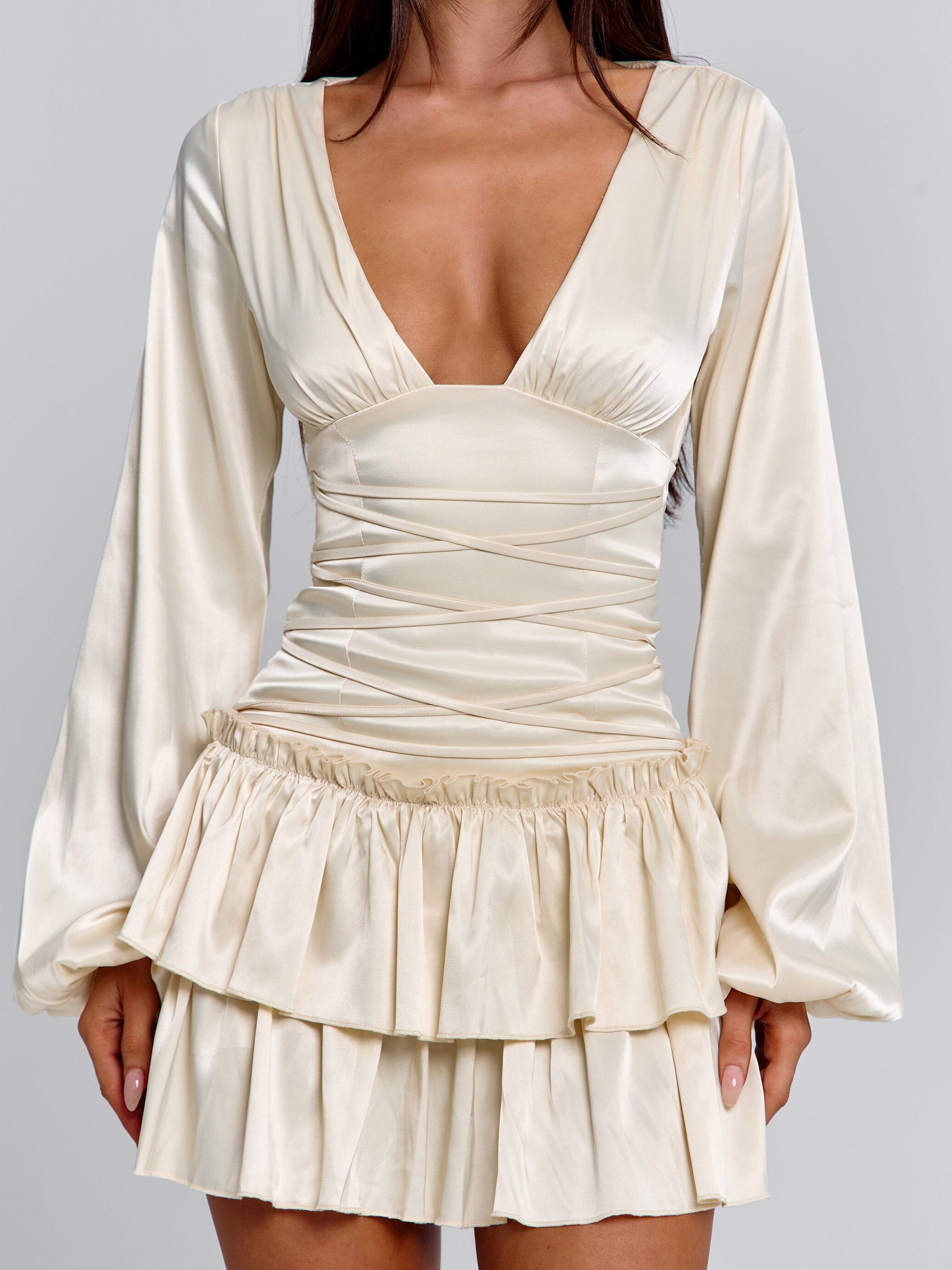 Karmin Mini Dress Ivory | Outcast US – Outcast USA
