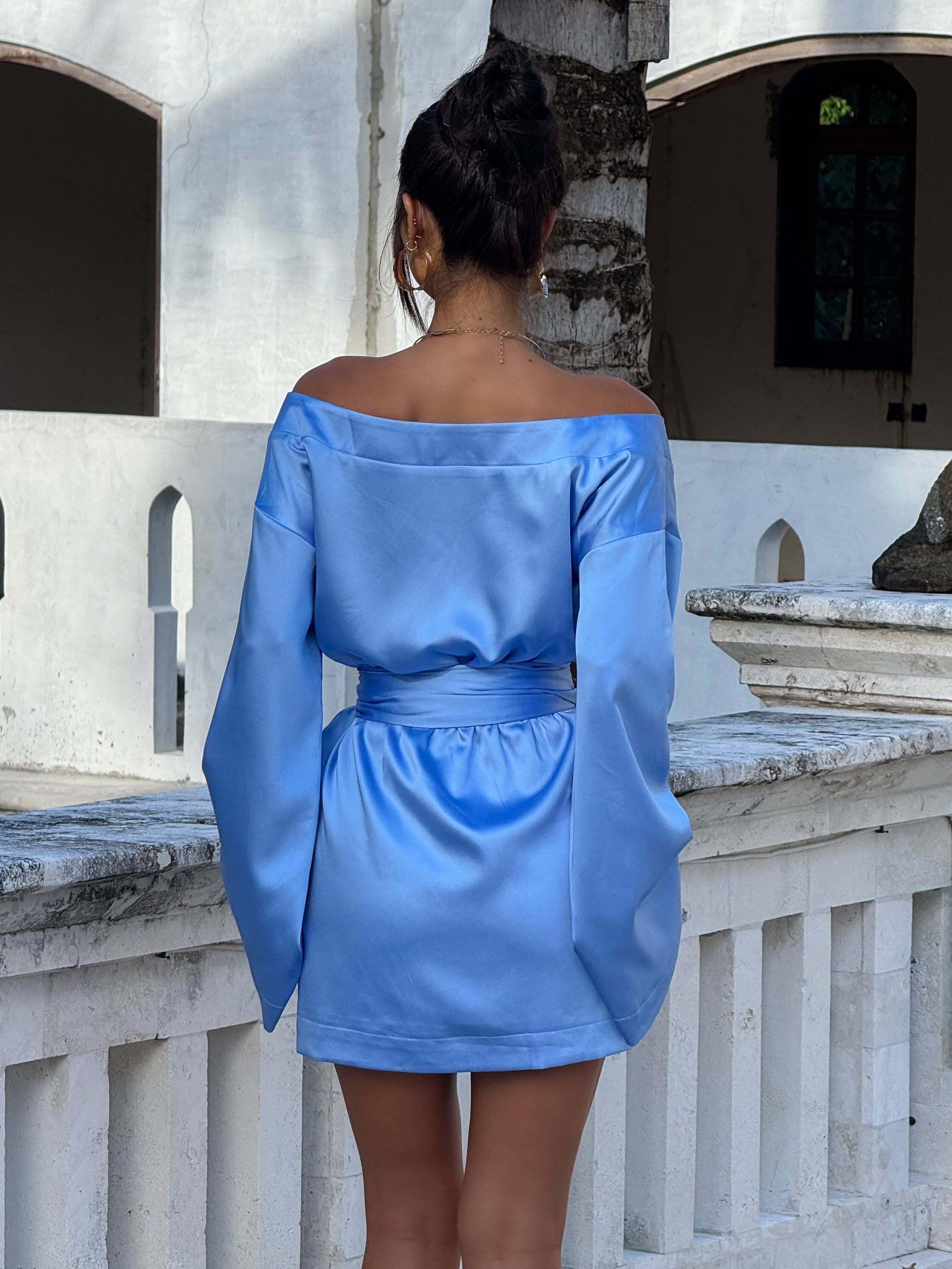 Lisa Mini Dress Blue | Outcast US – Outcast USA