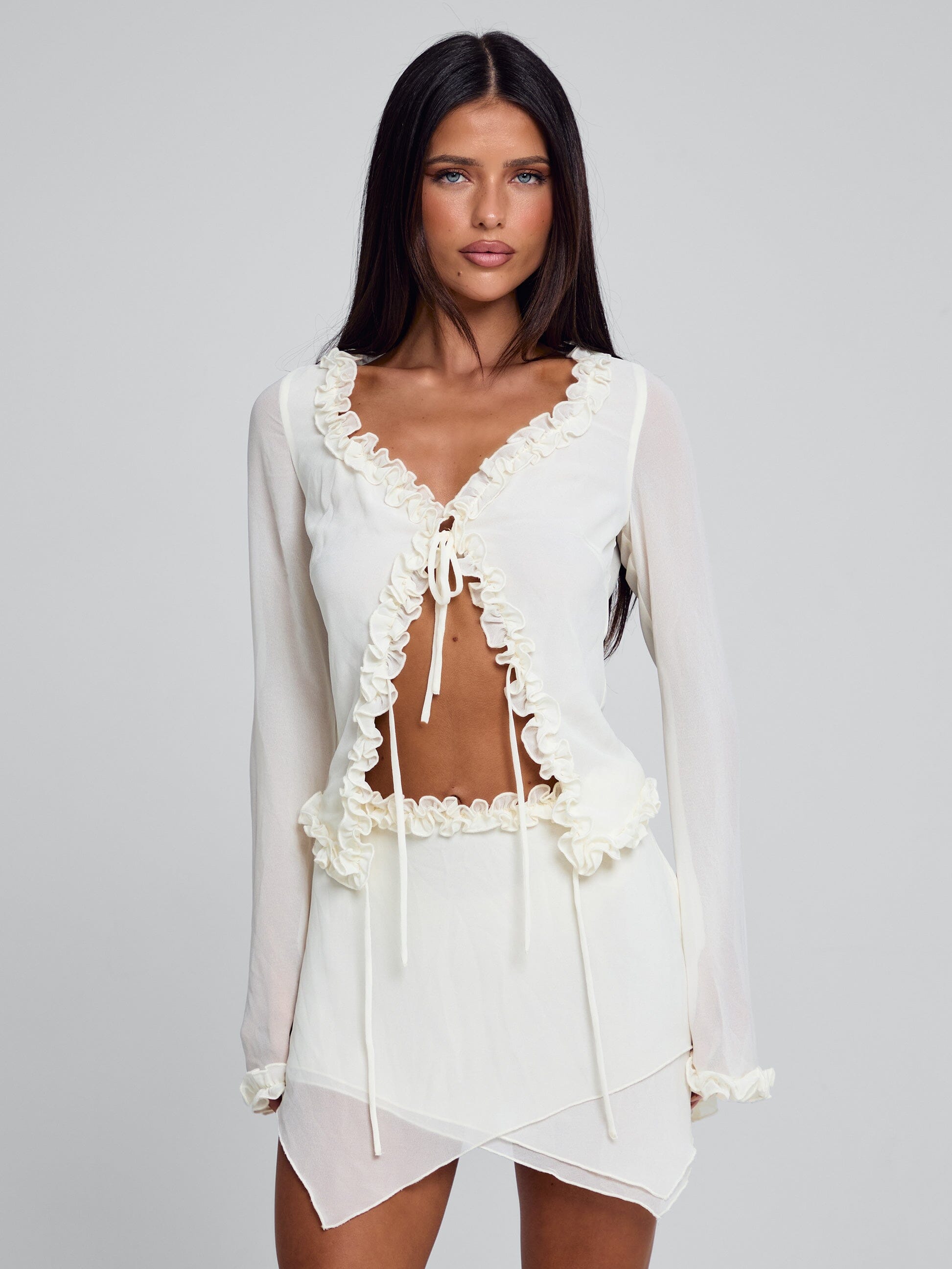 Mae Mini Skirt Ivory | Outcast US – Outcast USA