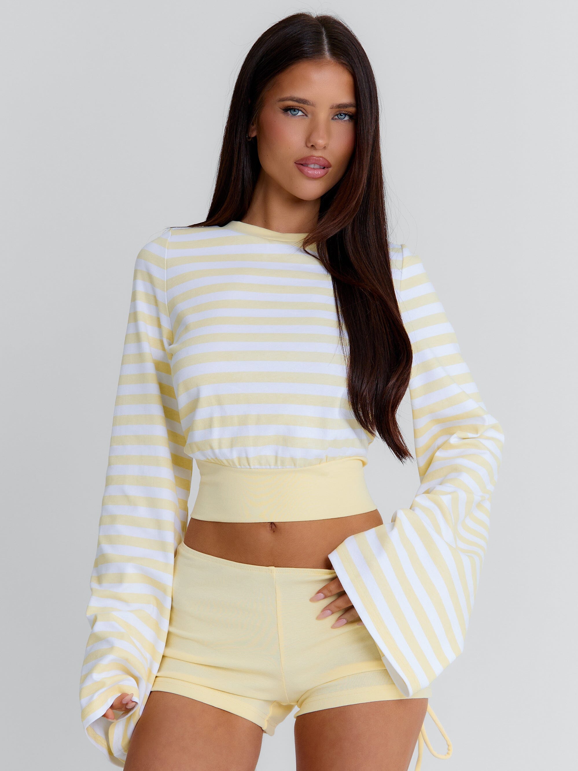 Martae Crop Top Yellow Stripe | Outcast US – Outcast USA
