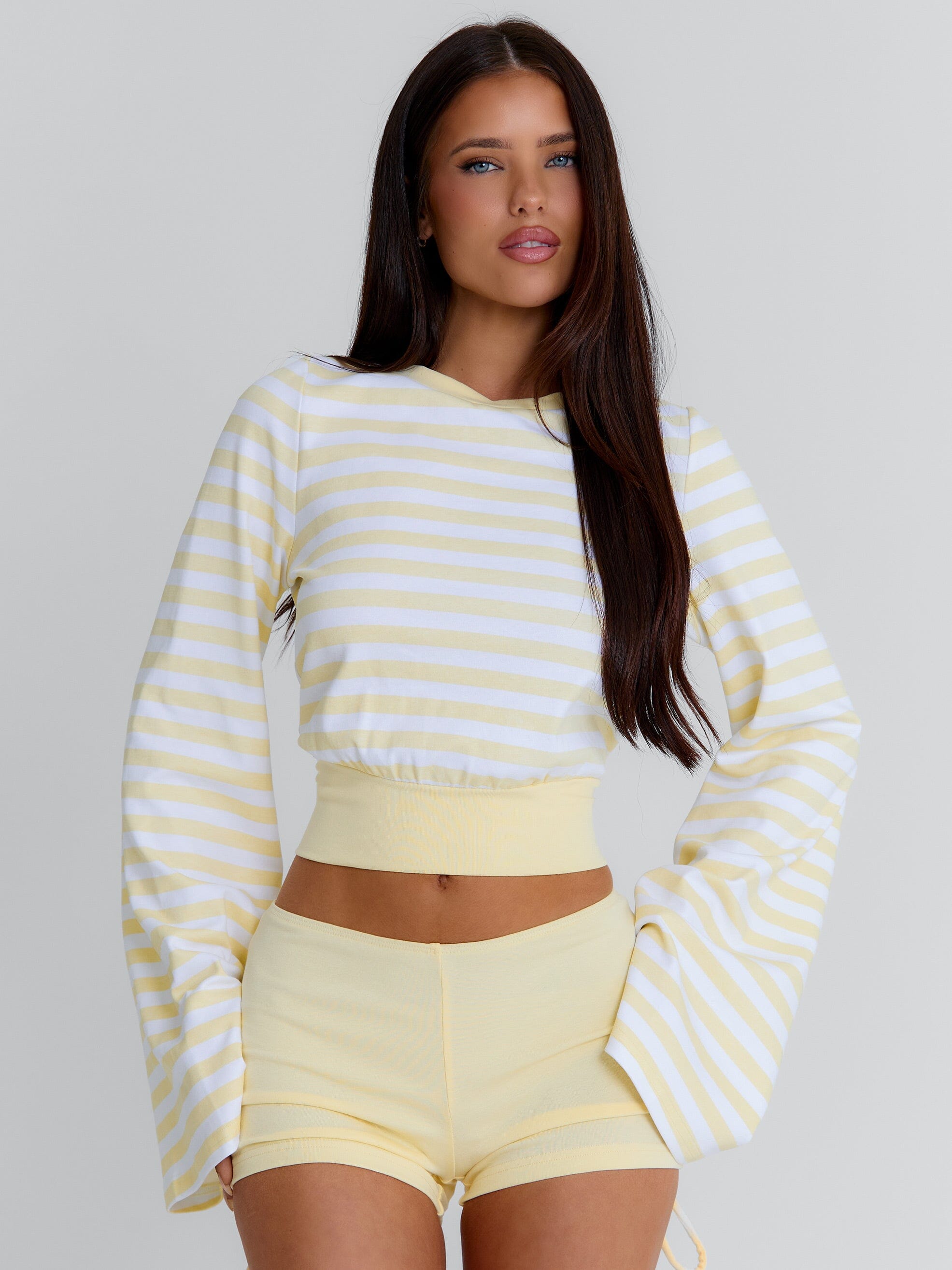 Martae Crop Top Yellow Stripe | Outcast US – Outcast USA