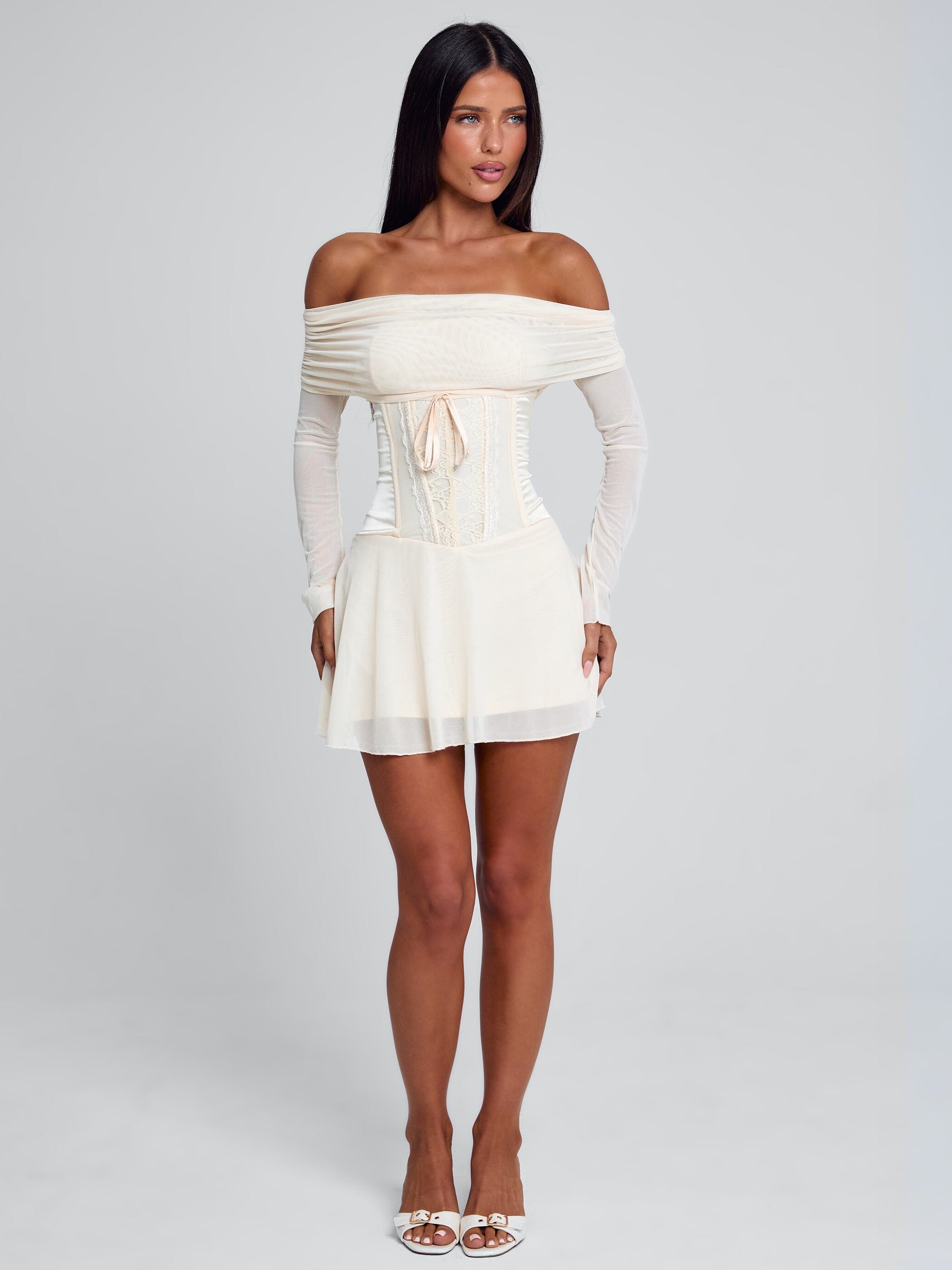 Orla Mini Dress Beige | Outcast US – Outcast USA