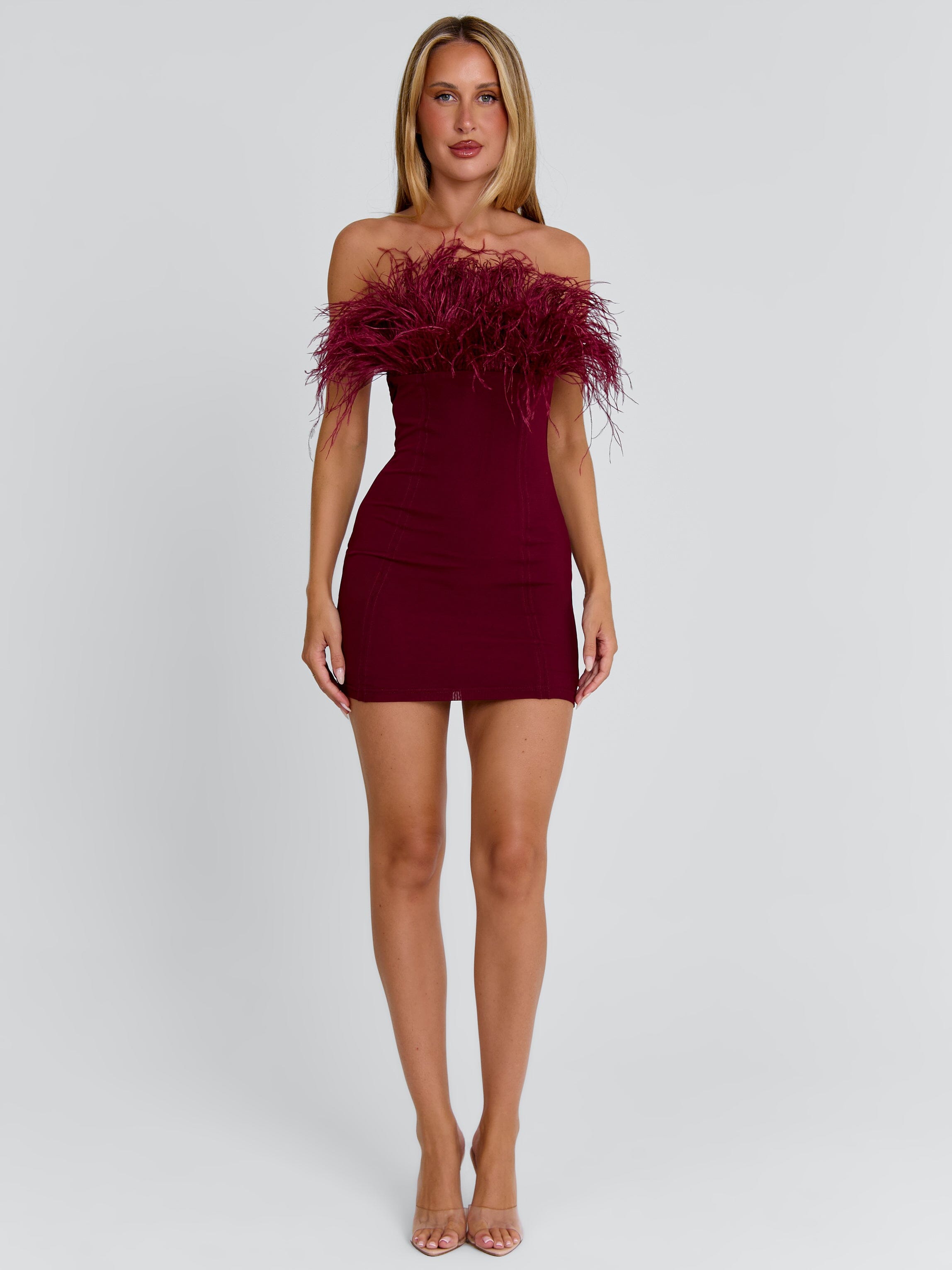 Shona Mini Dress Burgundy | Outcast US – Outcast USA