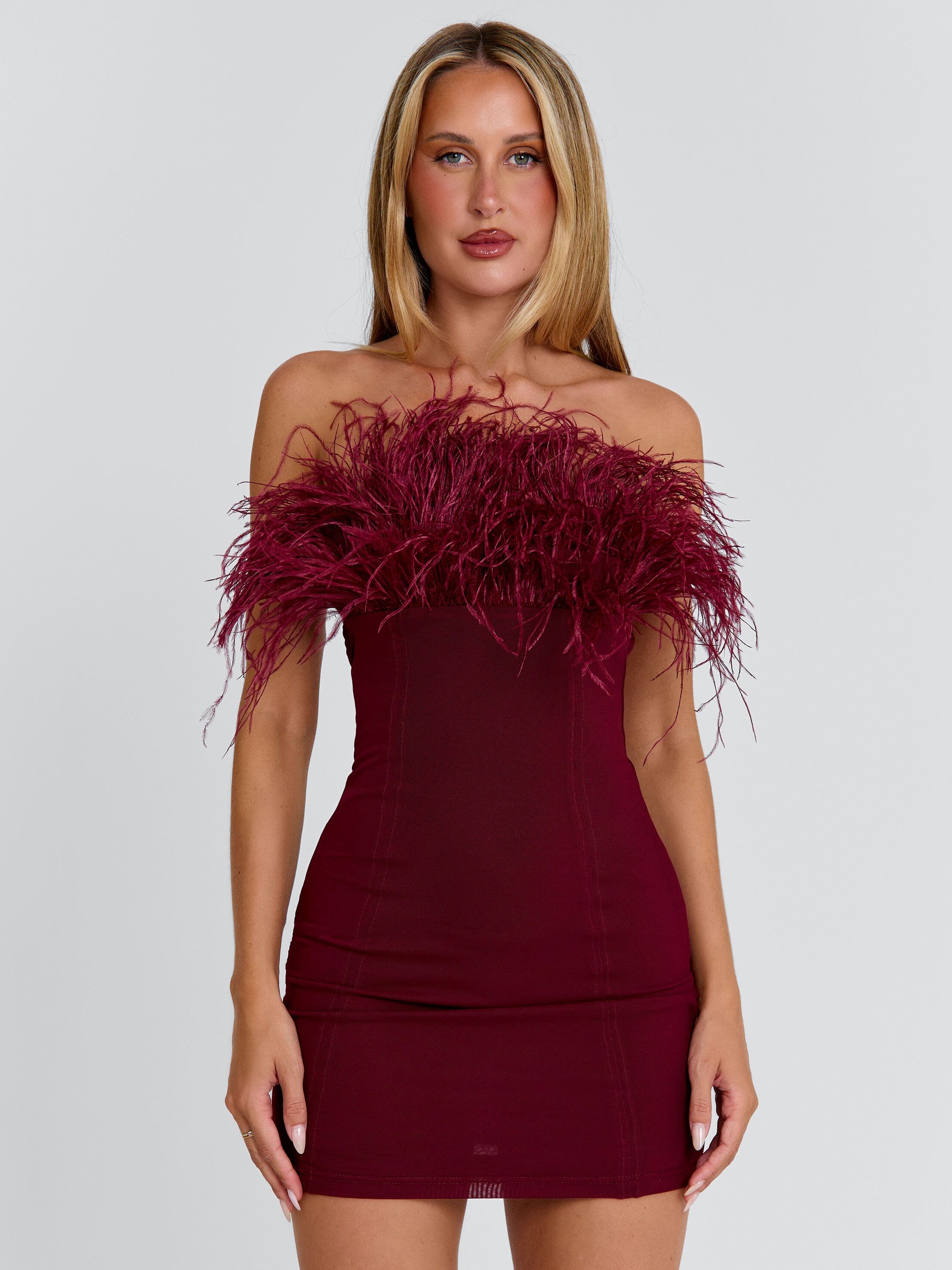 Shona Mini Dress Burgundy | Outcast US – Outcast USA